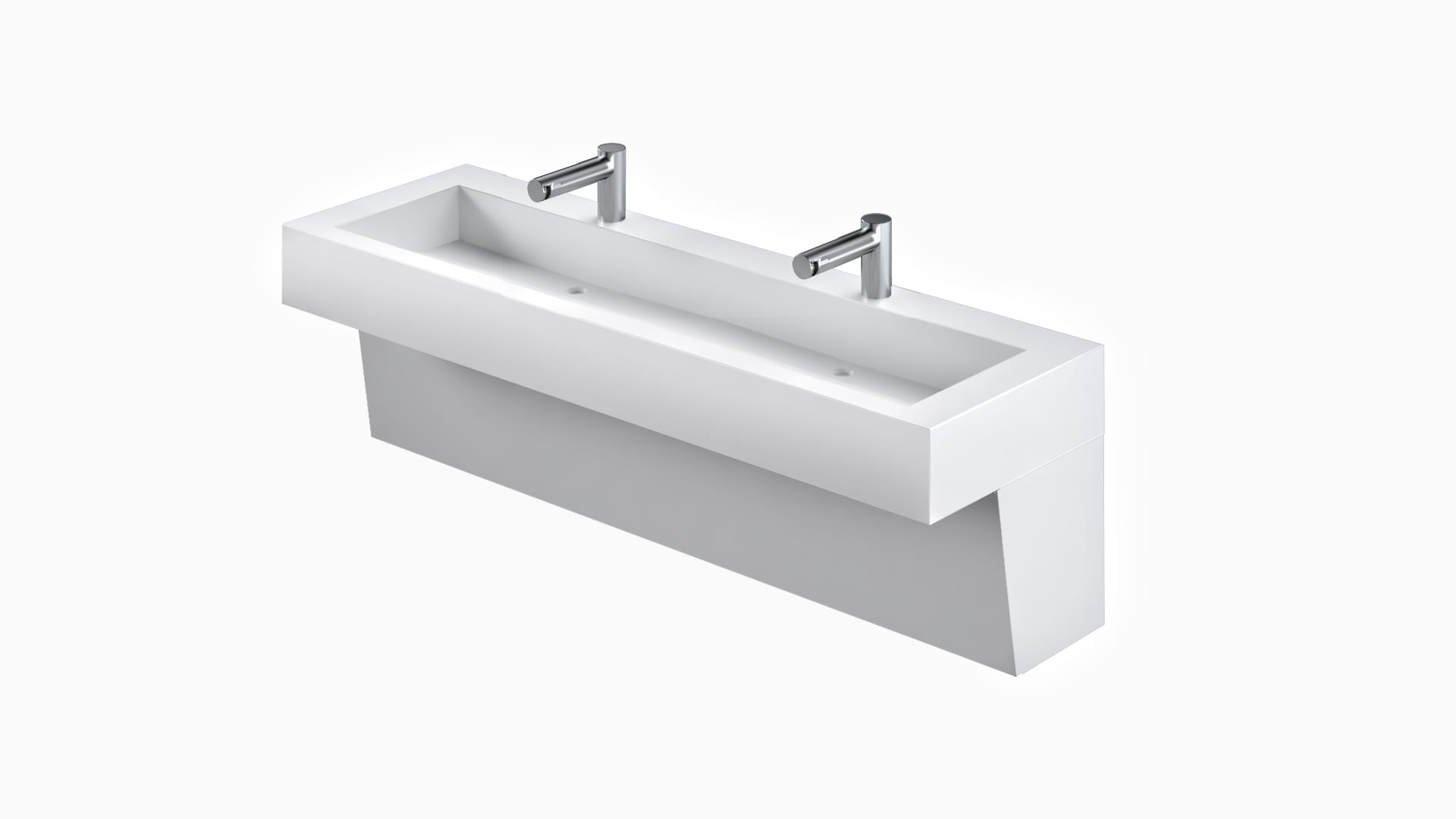 AquaDRI Trough Sink Module - Futrus® Solid Surface Solutions