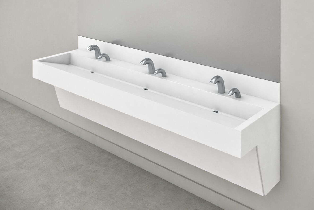 AquaBLADE Trough Sink Module - Futrus® Solid Surface Solutions