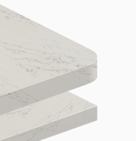 Round Smaart-Stone Table with X Base - Futrus® Solid Surface Solutions