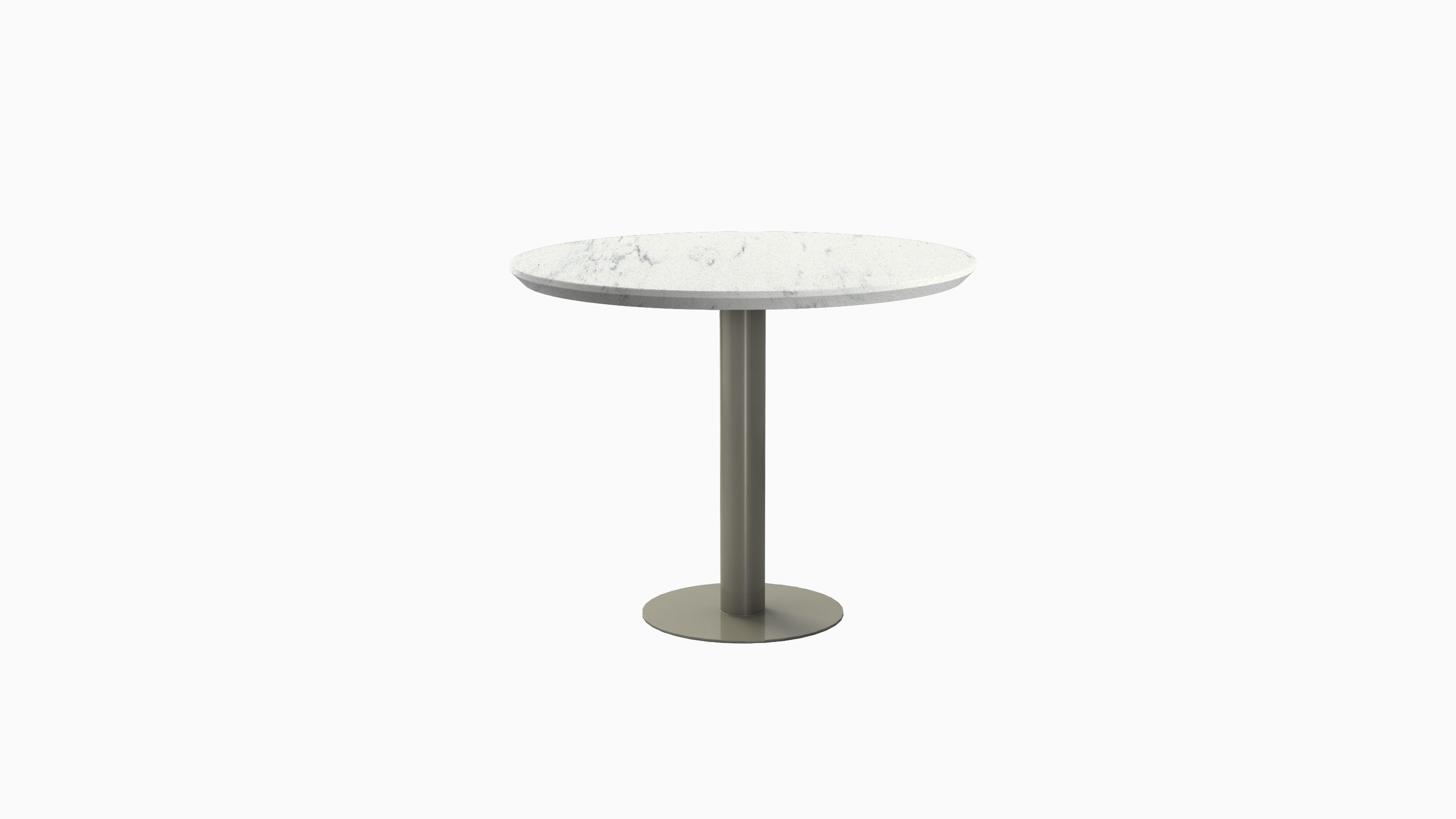 Round Smaart-Stone Table with Disk Base - Futrus® Solid Surface Solutions