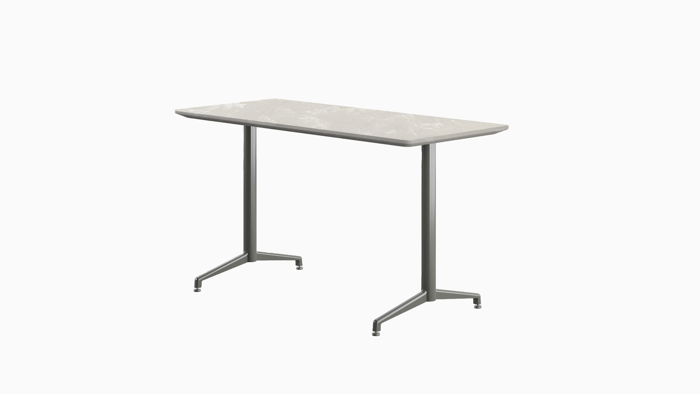 Rectangle Smaart-Stone Table with T-Base - Futrus® Solid Surface Solutions