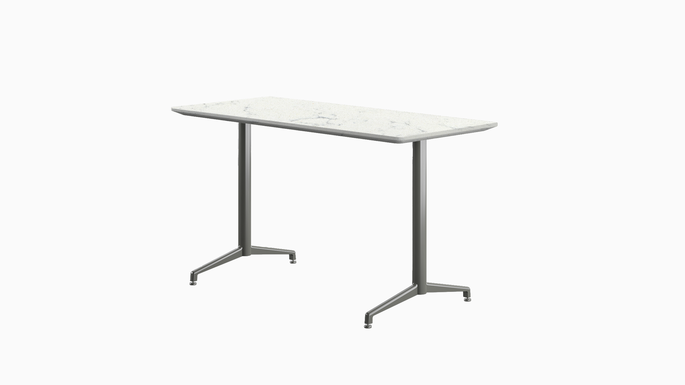 Rectangle Smaart-Stone Table with T-Base - Futrus® Solid Surface Solutions