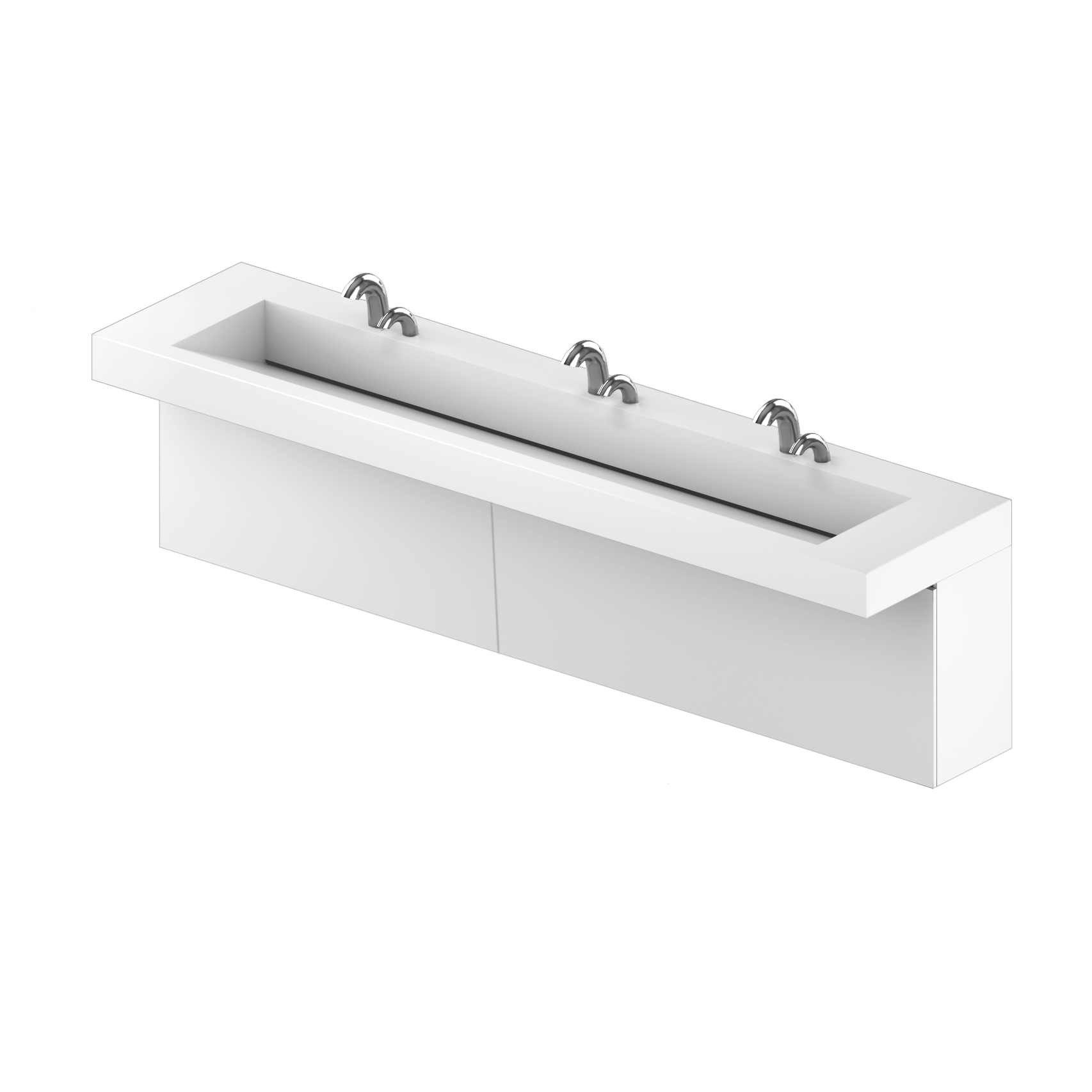 AquaLINE Trough Sink Module - Futrus® Solid Surface Solutions