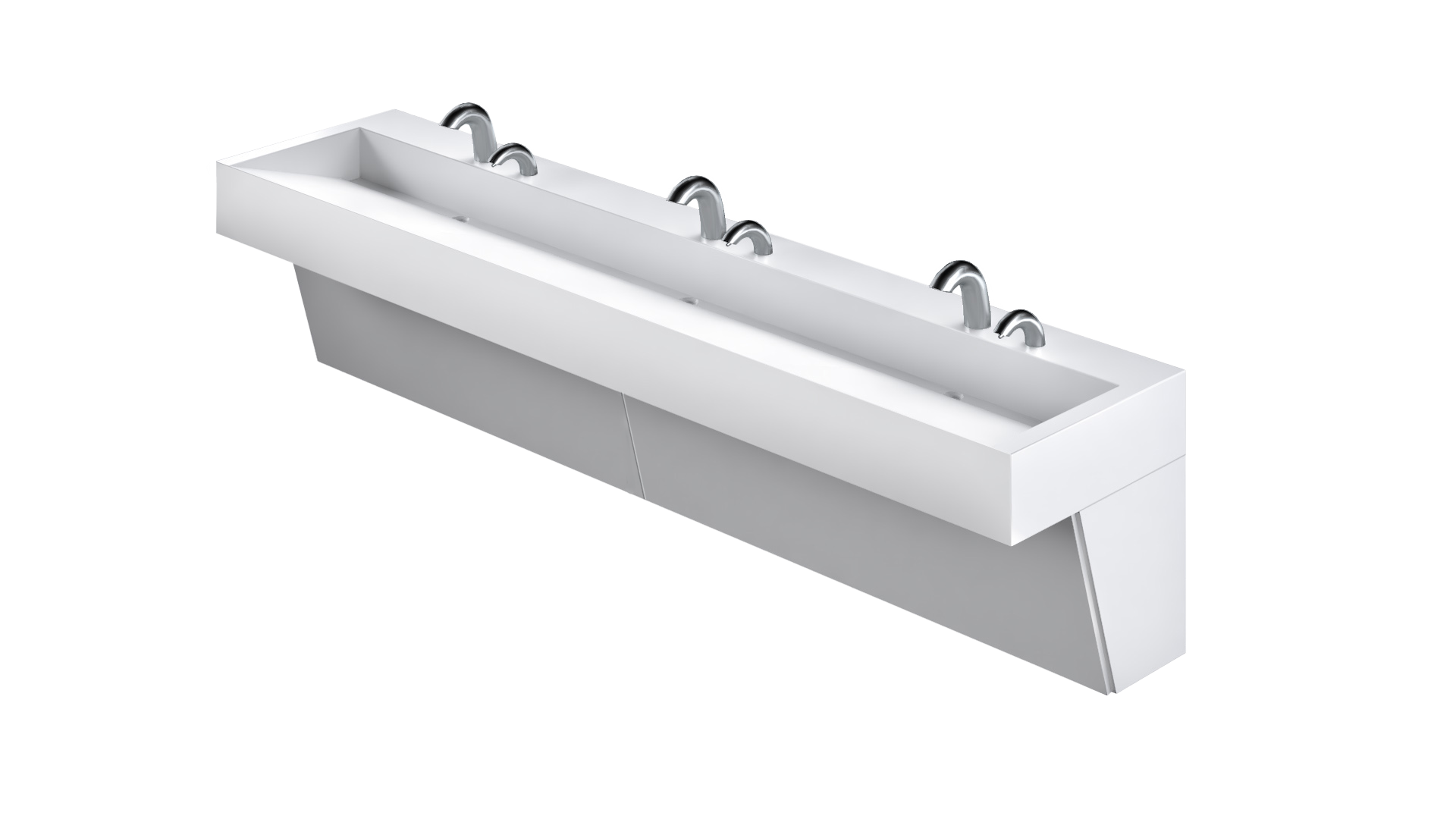 AquaBLADE Trough Sink Module - Futrus® Solid Surface Solutions