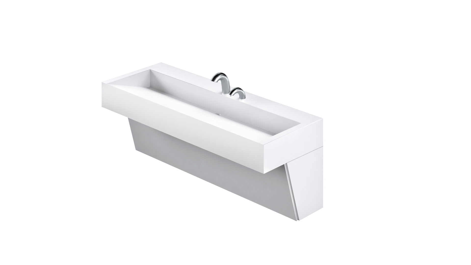 AquaBLADE Trough Sink Module - Futrus® Solid Surface Solutions