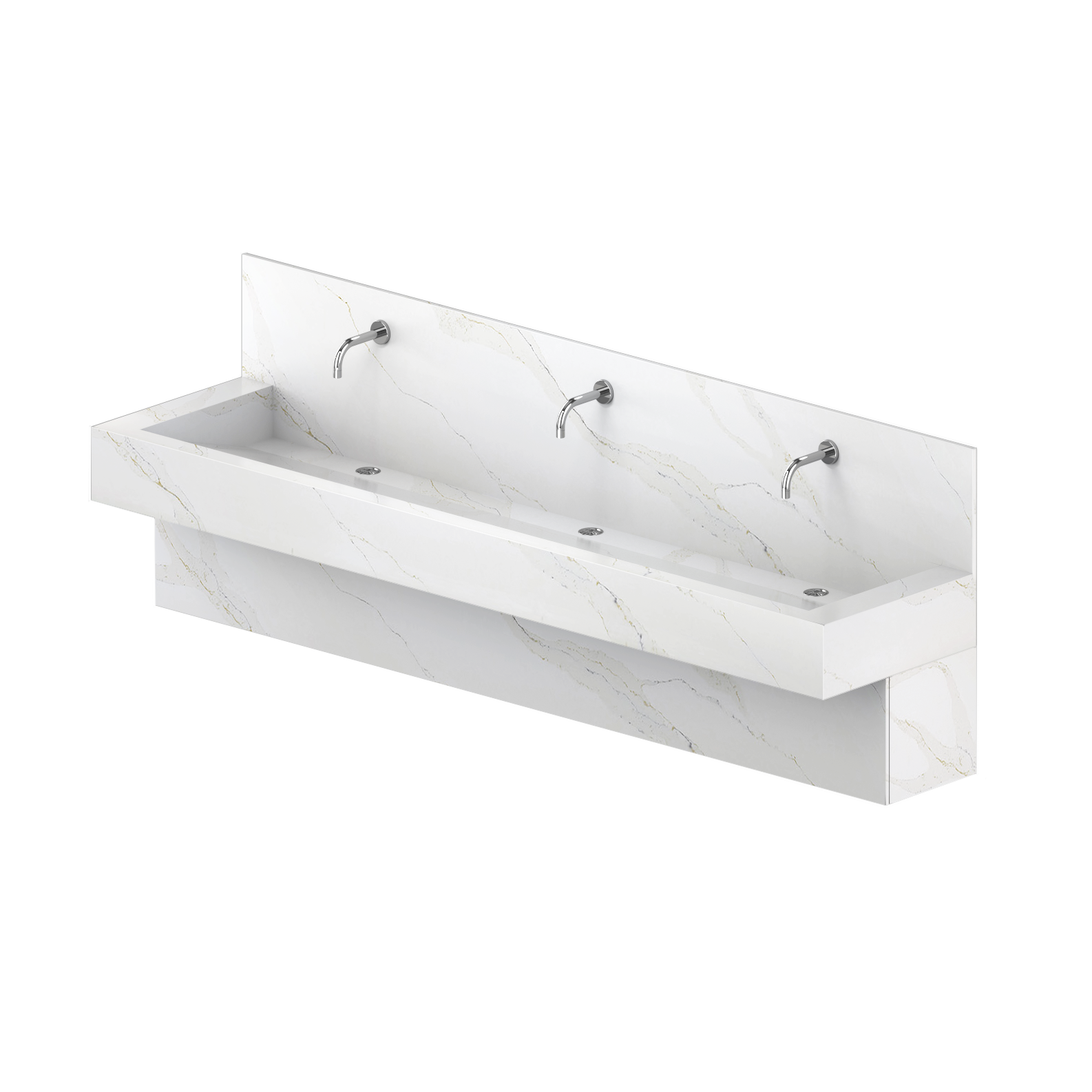 SkyDEK Quartz Trough Sink Module - Futrus® Solid Surface Solutions