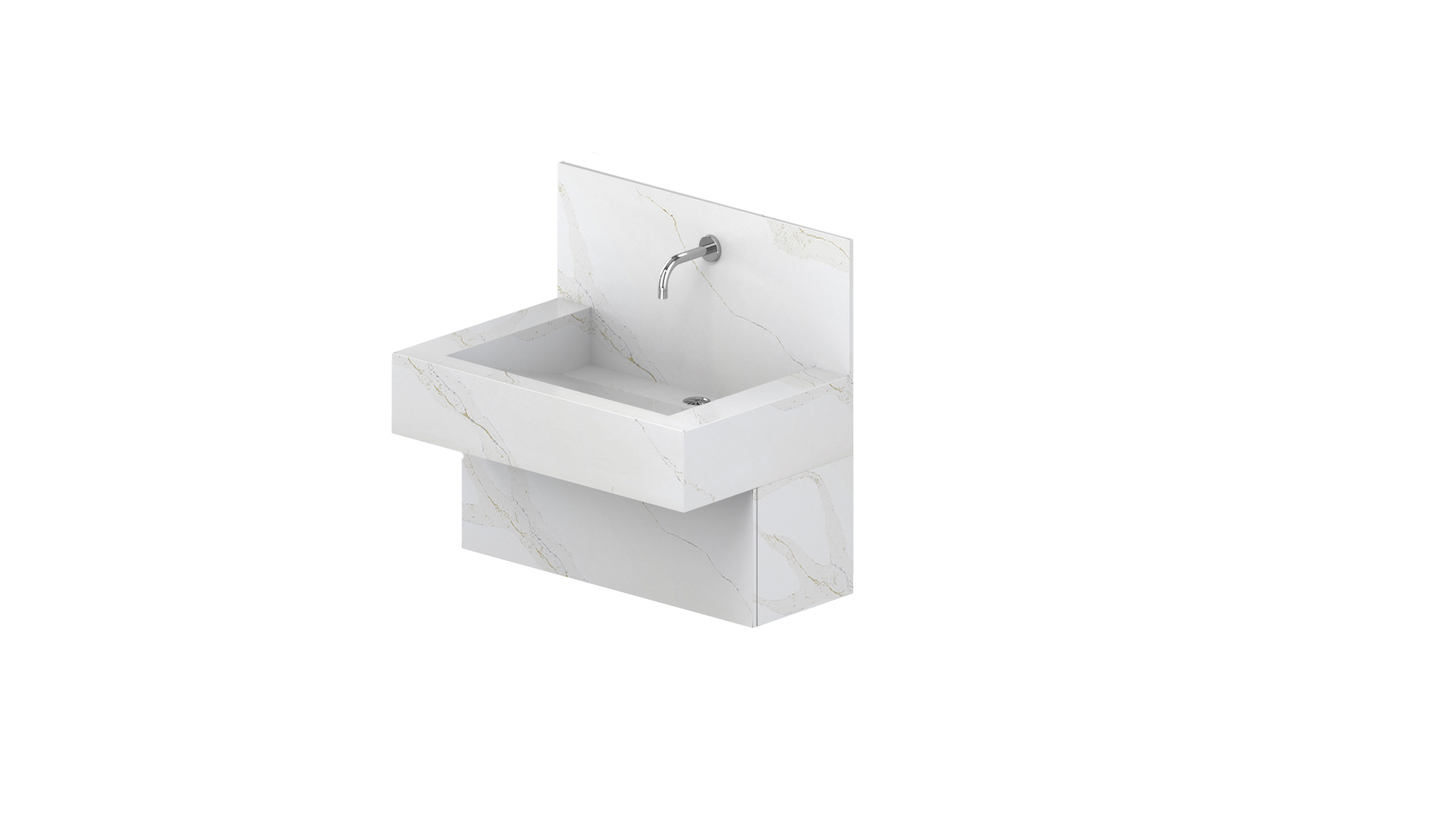 SkyDEK Quartz Trough Sink Module - Futrus® Solid Surface Solutions